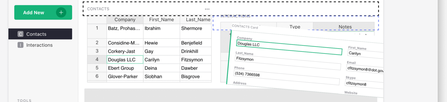 Lightweight CRM Template Template | Grist