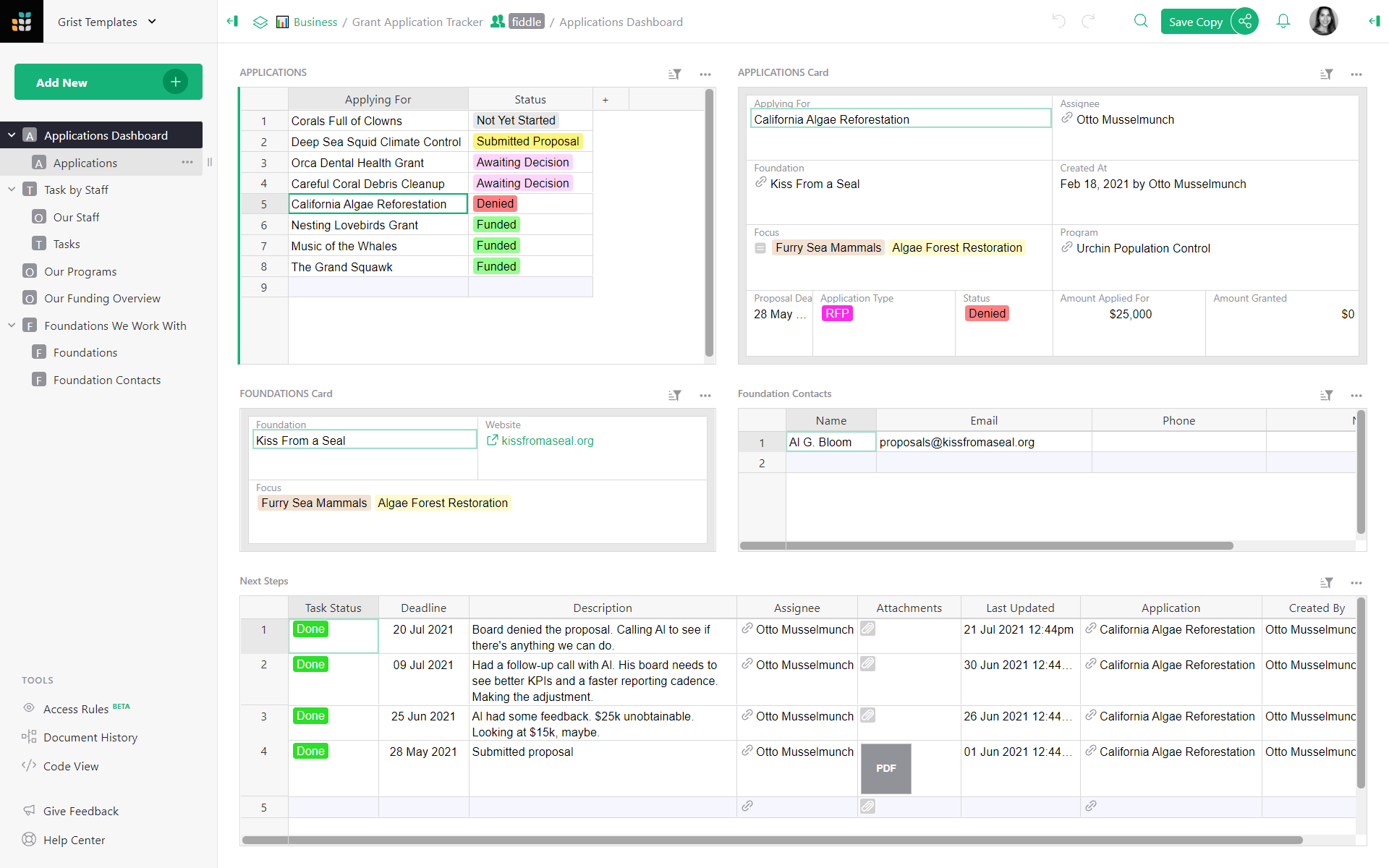 What are the differences between Grist and Airtable?