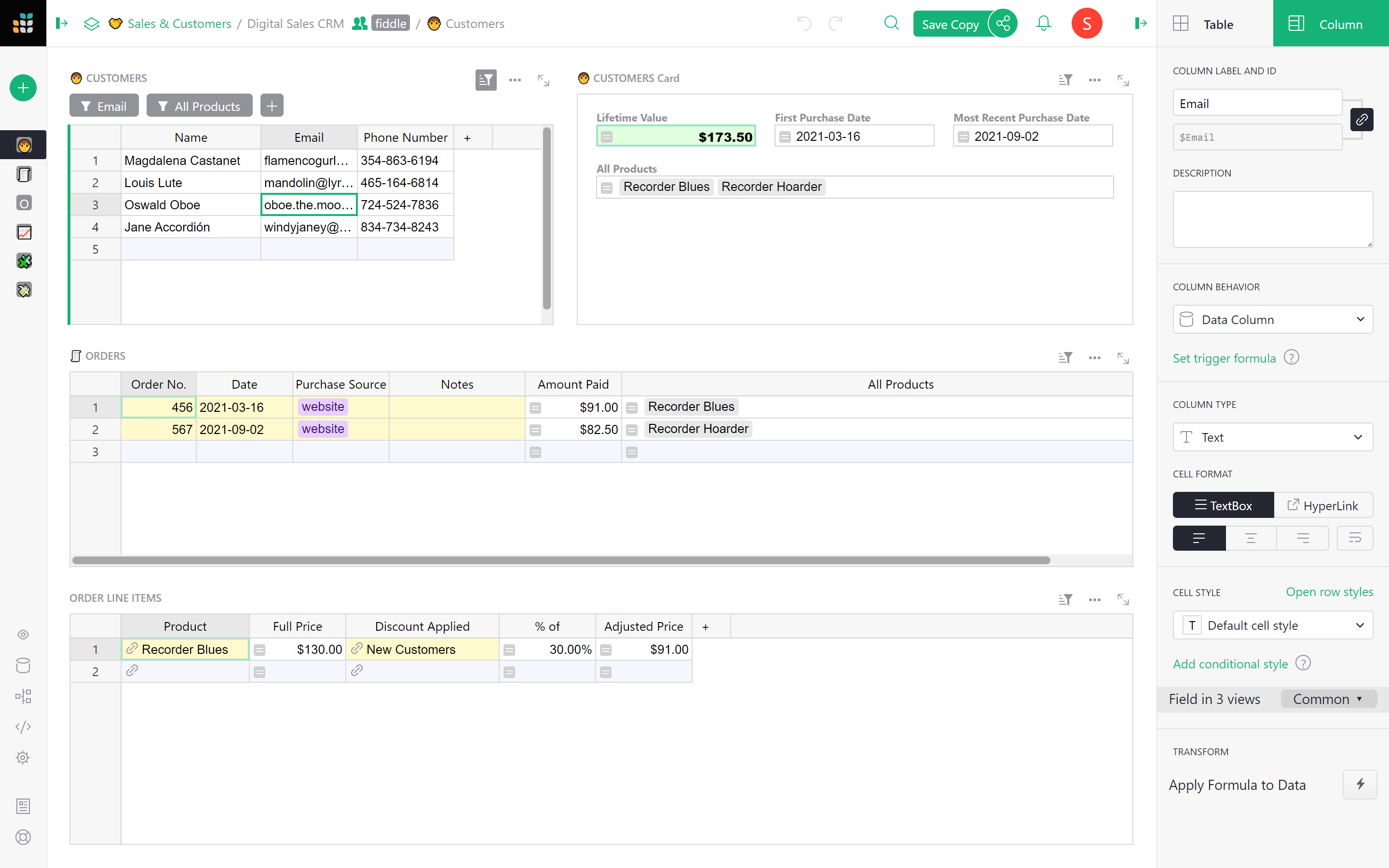 Digital Sales Crm Template Grist