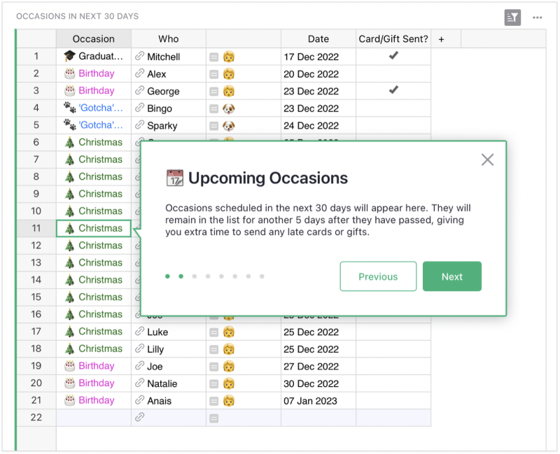 Gift Spreadsheet Template for Planning and Budgeting