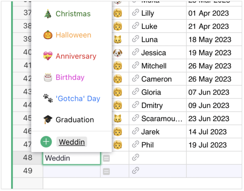 Gift Spreadsheet Template for Planning and Budgeting