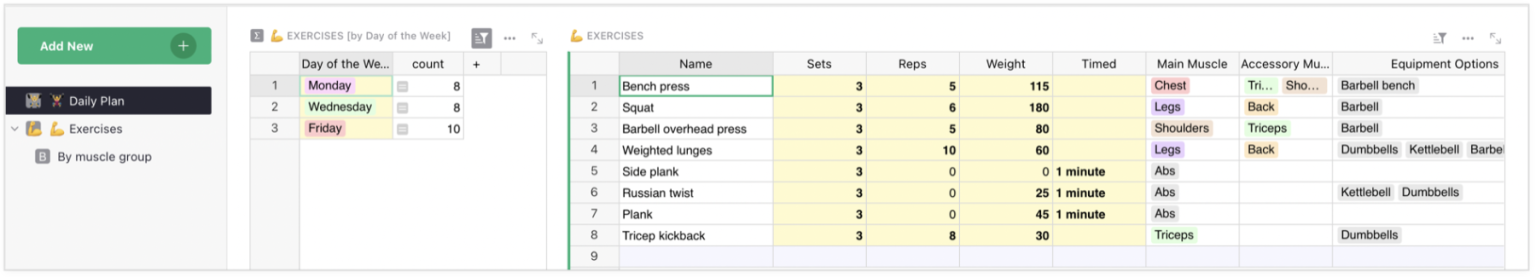 3 Self Improvement Plan Spreadsheet Templates | Grist