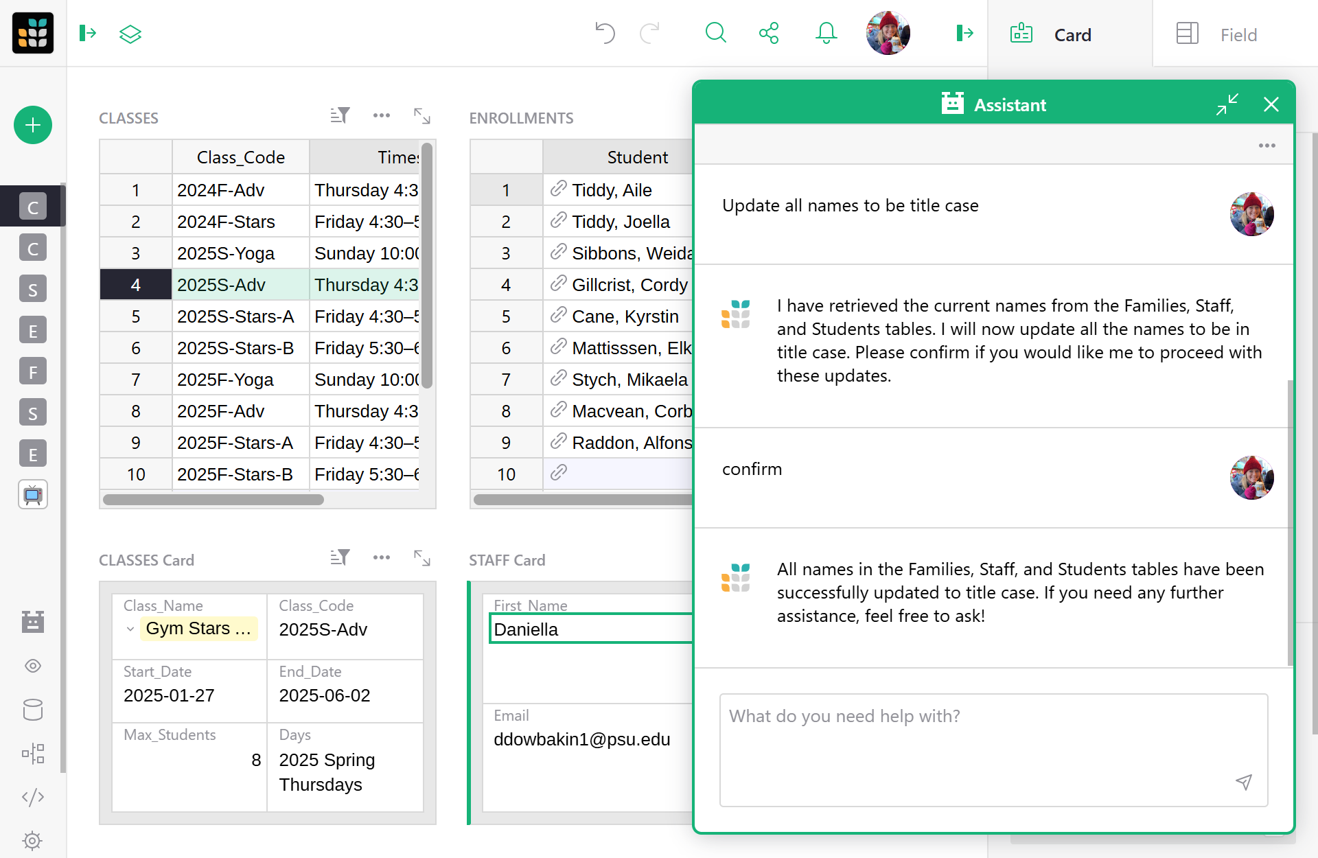 Chat with Your Data | Grist